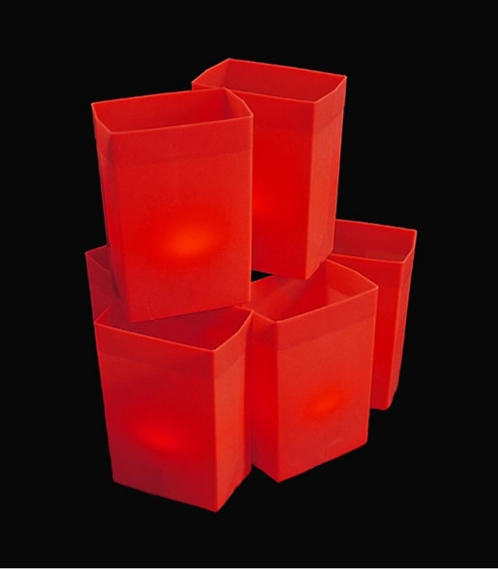 Set of 6 Red Luminarias - FLIC Luminaries Set of 6 Red Luminarias - FLIC Luminaries